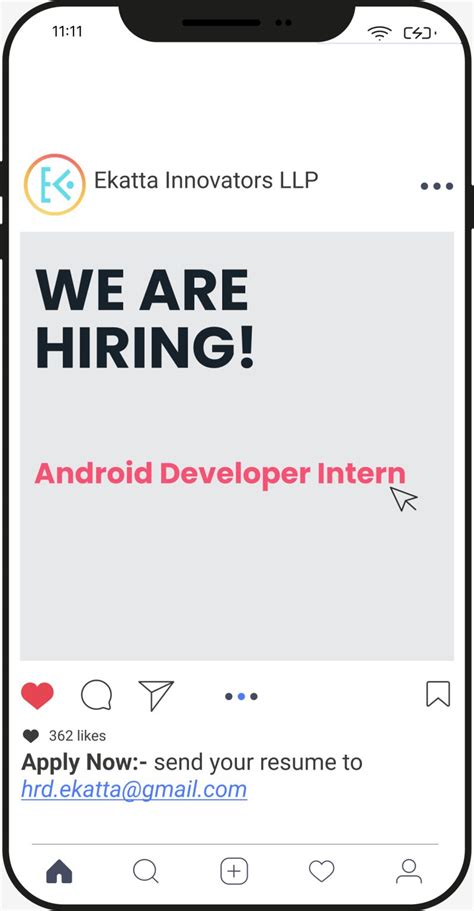 Hiring Androiddevelopment Internship Techcareers Joinus E Katta