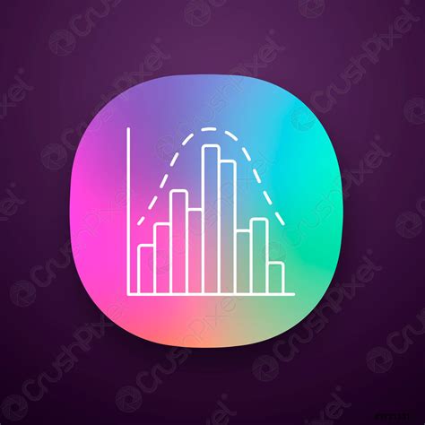 Histogram App Icon Diagram Business Trade Info Financial Analytics Data Stock Vector Crushpixel