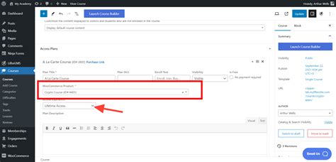 How Do I Set Up A Lifterlms Access Plan That Is Associated With A Woocommerce Subscription