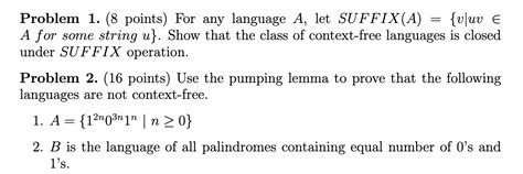 solved problem 1 8 ﻿points ﻿for any language a ﻿let a