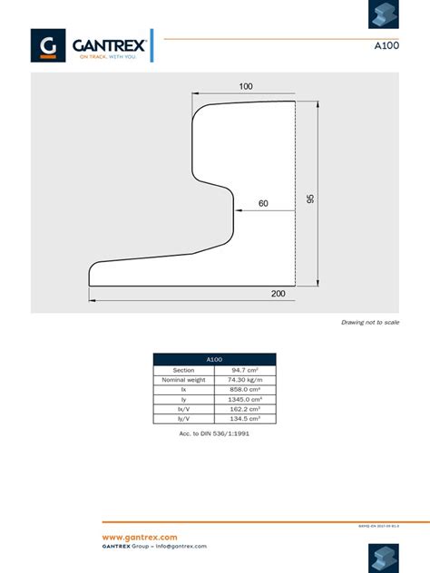 A100 Rail Data Sheet Metric Pdf