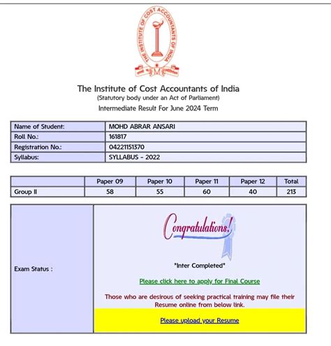 Mohd Abrar Ansari On Linkedin Proud Moment Im Thrilled To Share That Ive Cleared The Cma