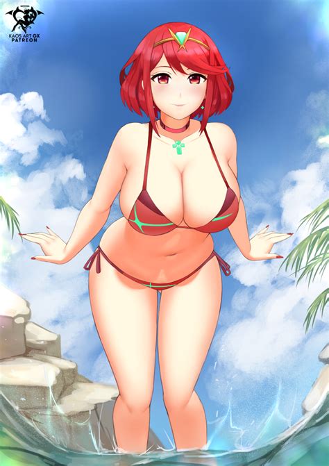 Pyra Xenoblade Chronicles And More Drawn By Kaos Art Danbooru