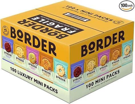 力 Border Biscuits Luxury Assorted Biscuit Selection 100 Mini Packs With