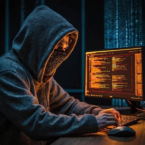 Premium Photo A Man Is Using A Computer With The Word Code On The Screen