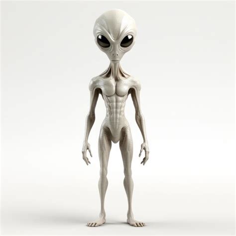 Premium Photo 3d Alien Sculpted On White Background Exotic And Lowbrow Art