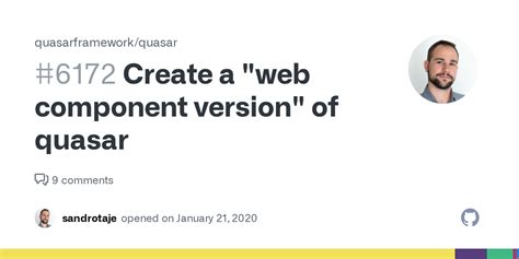 Create A Web Component Version Of Quasar · Issue 6172