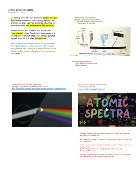 Atomic Emission Spectra Pdf Emission Spectrum Electron