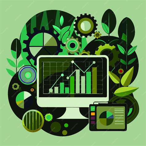 Premium Vector Technology Concept Vector Illustration Featuring Analytics Design Elements Flat