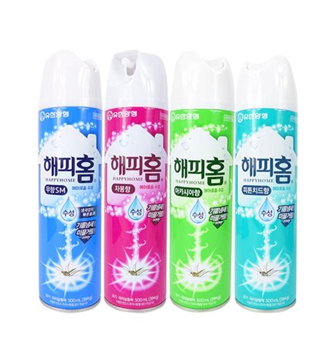 해피홈 수성 에어로솔 4종모기약살충제모기기피제벌레퇴치스프레이 모기약 티몬