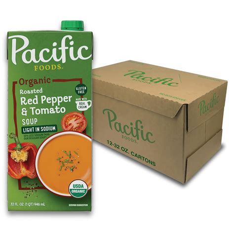 Pacific Foods Organic Light In Sodium Roasted Red Pepper
