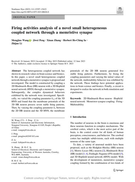 Firing Activities Analysis Of A Novel Small Heterogeneous Coupled