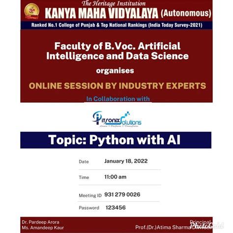 Kanya Maha Vidyalaya One Day Workshop On Python With AI Kanya Maha Vidyalaya