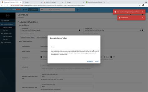 APIM Unable To Generate Access Token In Devportal For Applications With Allow