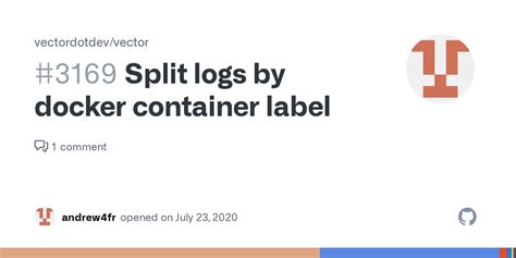 Split Logs By Docker Container Label Issue Vectordotdev Vector GitHub