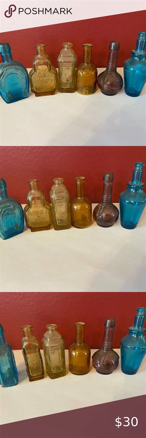 Bundle Of 6 Vintage Mini Liquor Bottles Collectibles