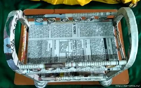 Декоративная полочка из газетных трубочек. Мастер-класс