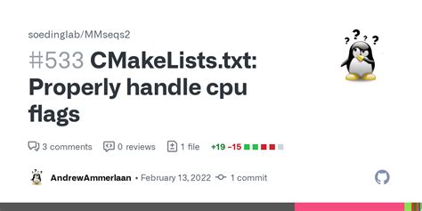 Cmakelists Txt Properly Handle Cpu Flags By Andrewammerlaan · Pull