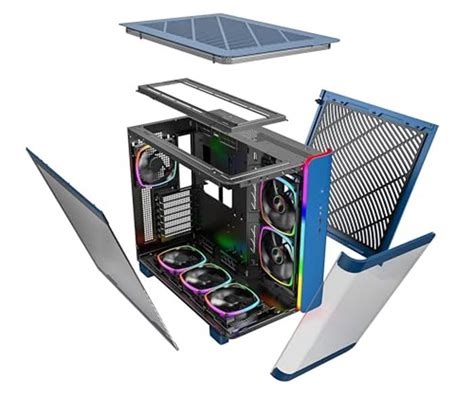 Montech King 95 Pro Prussian Blue Vs Corsair Icue 5000x Rgb Signature Series Shift Case