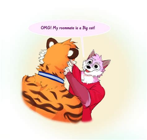 Pool Tiger And Fox By Moshihun E621