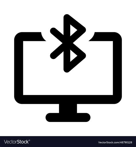 Bluetooth Option Activated In Desktop Royalty Free Vector