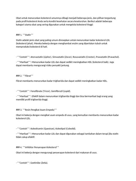 Obat Kolesterol Pdf