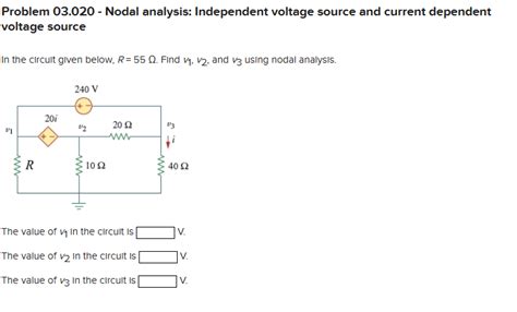 Solved Problem 03 020 ﻿nodal Analysis Independent Voltage