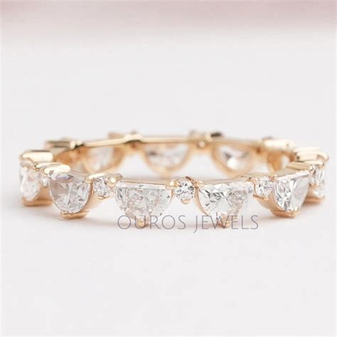 Half Moon Cut Diamond Eternity Ring — Ouros Jewels