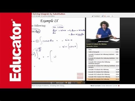 solving integrals using substitution instructional video for 11th