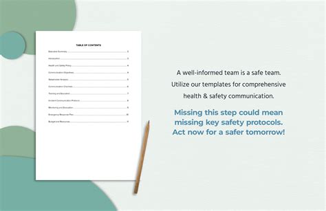Strategic Health And Safety Communication Plan Template In Pdf Word