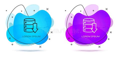 Line Server Data Web Hosting Icon Isolated On White Background