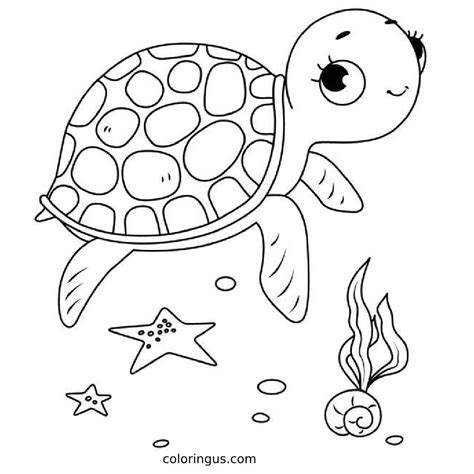 Coloring Page Sea Turtle