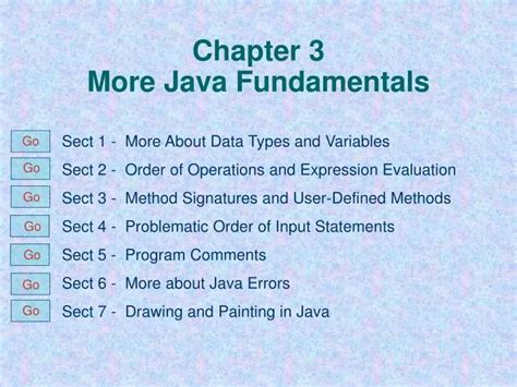 PPT Chapter 3 More Java Fundamentals PowerPoint Presentation Free Download ID 1071411