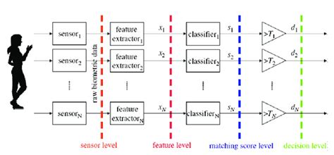 Four Levels At Which Multimodal Biometrics Can Be Fused Download Scientific Diagram