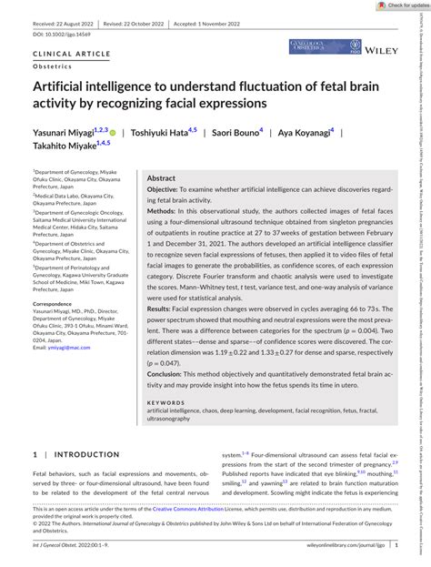 Pdf Artificial Intelligence To Understand Fluctuation Of Fetal Brain Activity By Recognizing