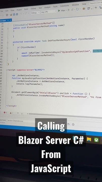 Calling Blazor Server Methods From Javascript Blazor Programming