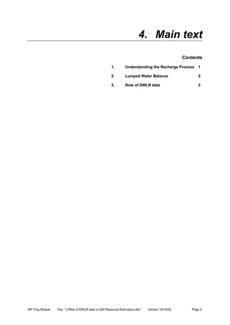 Gw02 Role Of Dwlr Data In Groundwater Resource Estimation Pdf Water Services Home Utilities