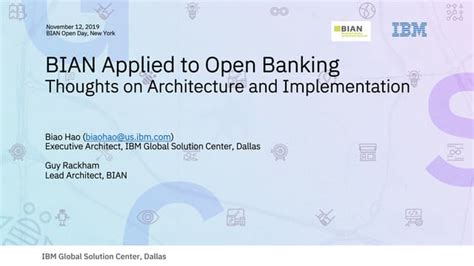 Bian Applied To Open Banking Thoughts On Architecture And