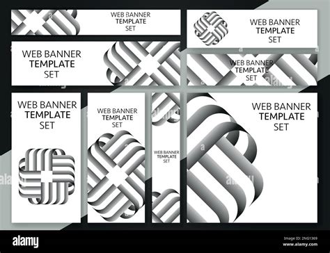 Business Banner Design Web Template Set Horizontal Header Web Banner