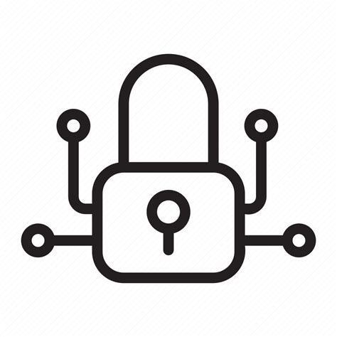 Network Padlock Secure Networking Lock Icon Download On Iconfinder