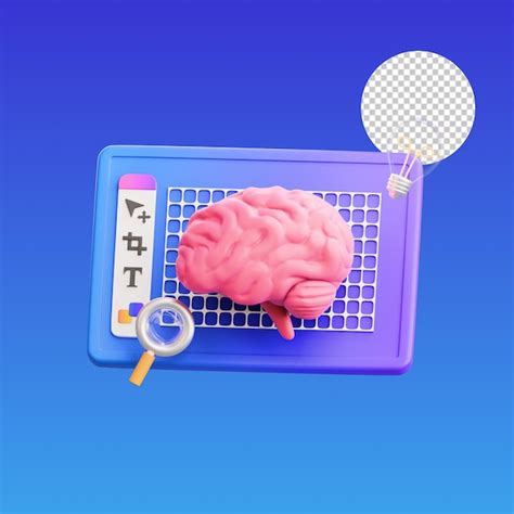 Premium Psd Design Thinking 3d Illustration