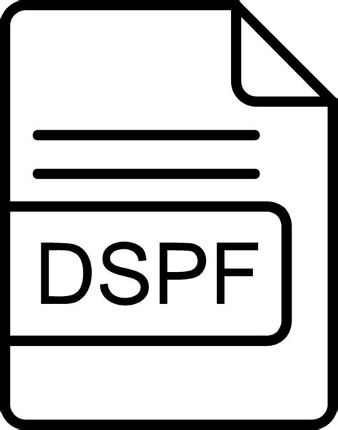 DSPF File Format Line Icon Vector Art At Vecteezy