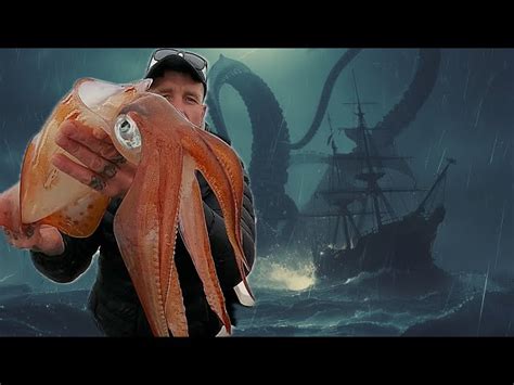 Giant Octopus Attacks Ship