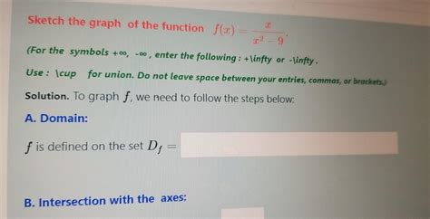 solved sketch the graph of the function f x i 2 9 for