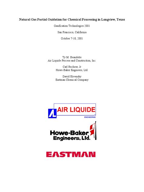 Natural Gas Partial Oxidation Pdf Gasification Natural Gas