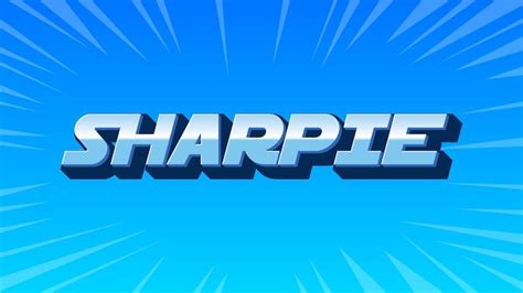 Premium Photo Sharpie 3d Blue Text