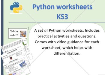 Python Worksheets For Beginners By Chris Dolan TpT