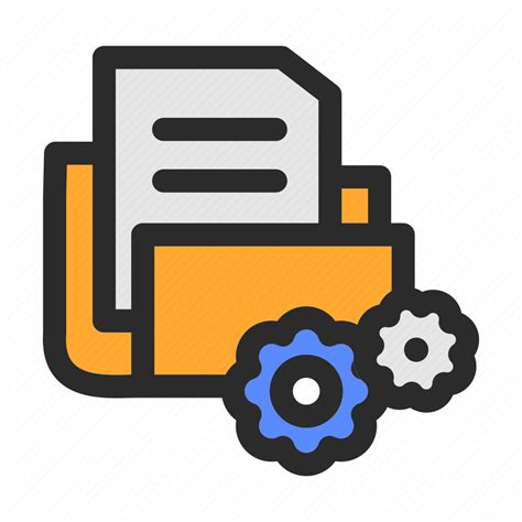 Data File Folder Management Setting Document Icon Download On Iconfinder