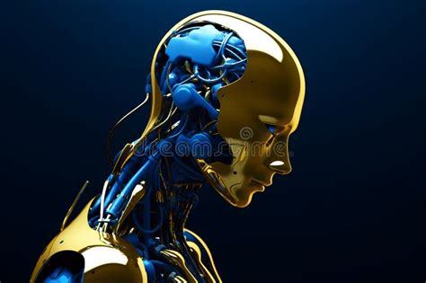 robot con inteligencia artificial conectada a una estructura de red