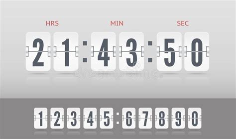 Vector Modern Ui Old Countdown Timer White Scoreboard Number Font Coming Soon Web Page Design